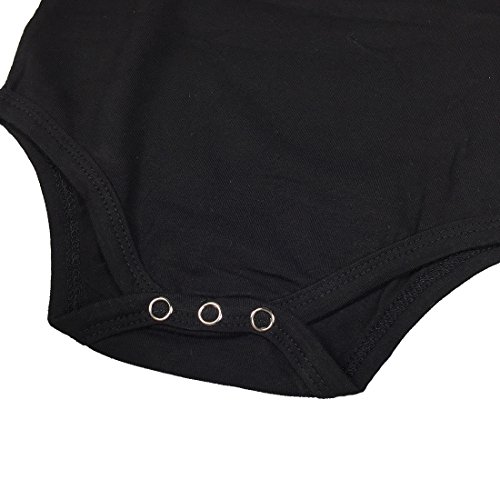 PAUBOLI Baby Fake Tattoo Sleeve T-Shirt Bodysuit Cool Custome (3-6month, Black)