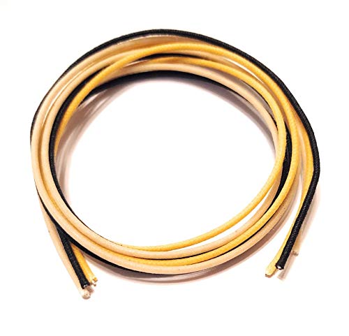 6 Feet (2-white/2-black/2-yellow) Gavitt Cloth-covered Pre-tinned 7-strand Pushback 22awg Vintage-style Guitar Wire