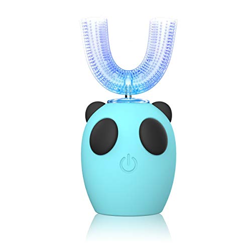 SHNOKER Ultrasonic Electric Toothbrush,New Model Ultrasonic Kids Electric Toothbrush,U Type Whitening Toothbrush,IPX7.4 Gear Speed,7-15 Years(Color-Blue)