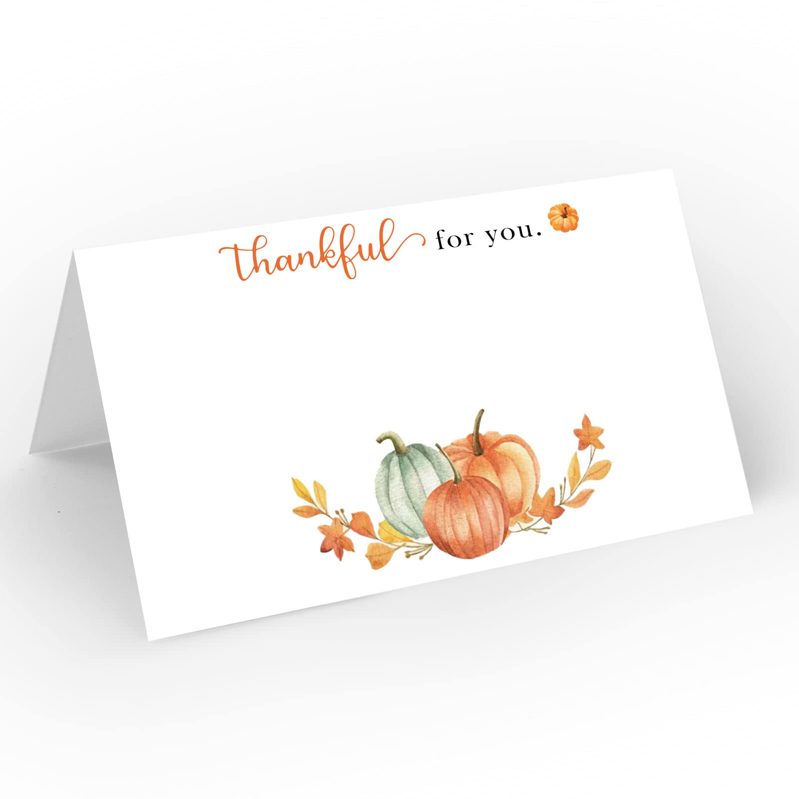Whaline Thanksgiving Place Cards 50Pcs Retro Kraft Paper Table Tent Place Cards Vintage Seating Name Escort Card Folded Seat Assignment Setting Label for Gathering Wedding Baby Shower Birthday