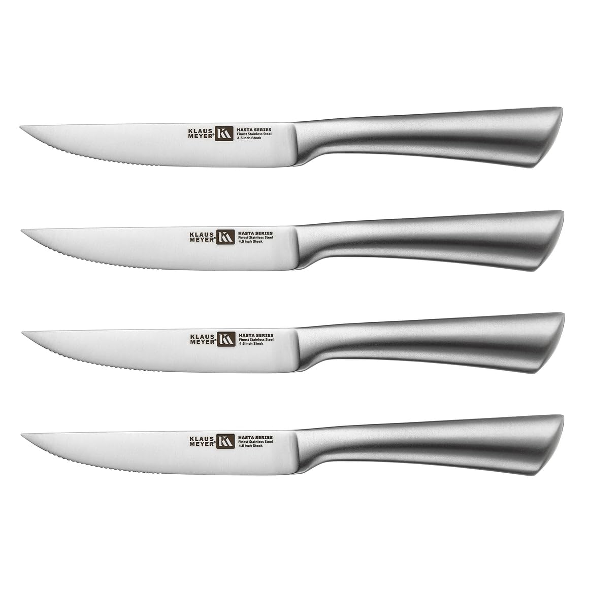 Klaus Meyer Hasta Premium High Carbon Steel 4 Piece 4.5 inch Steak Knife
