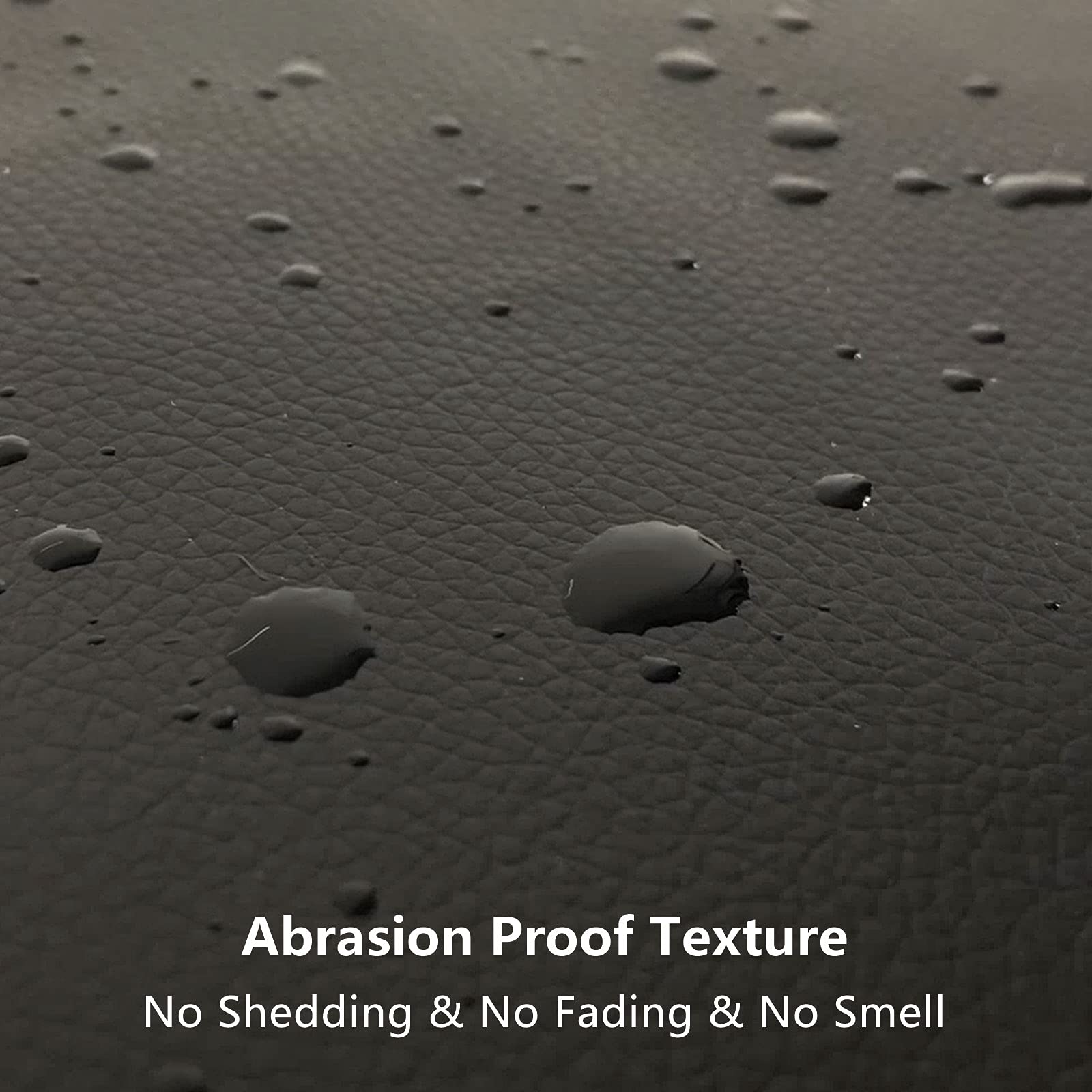 Black Faux Leather Sheets Marine Vinyl Synthetic Leather Fabric 28"x54" Multiple Textures for Boat,Car Seat,Pillow,Crafts DIY Sew (0.5mm Litchi Grain)