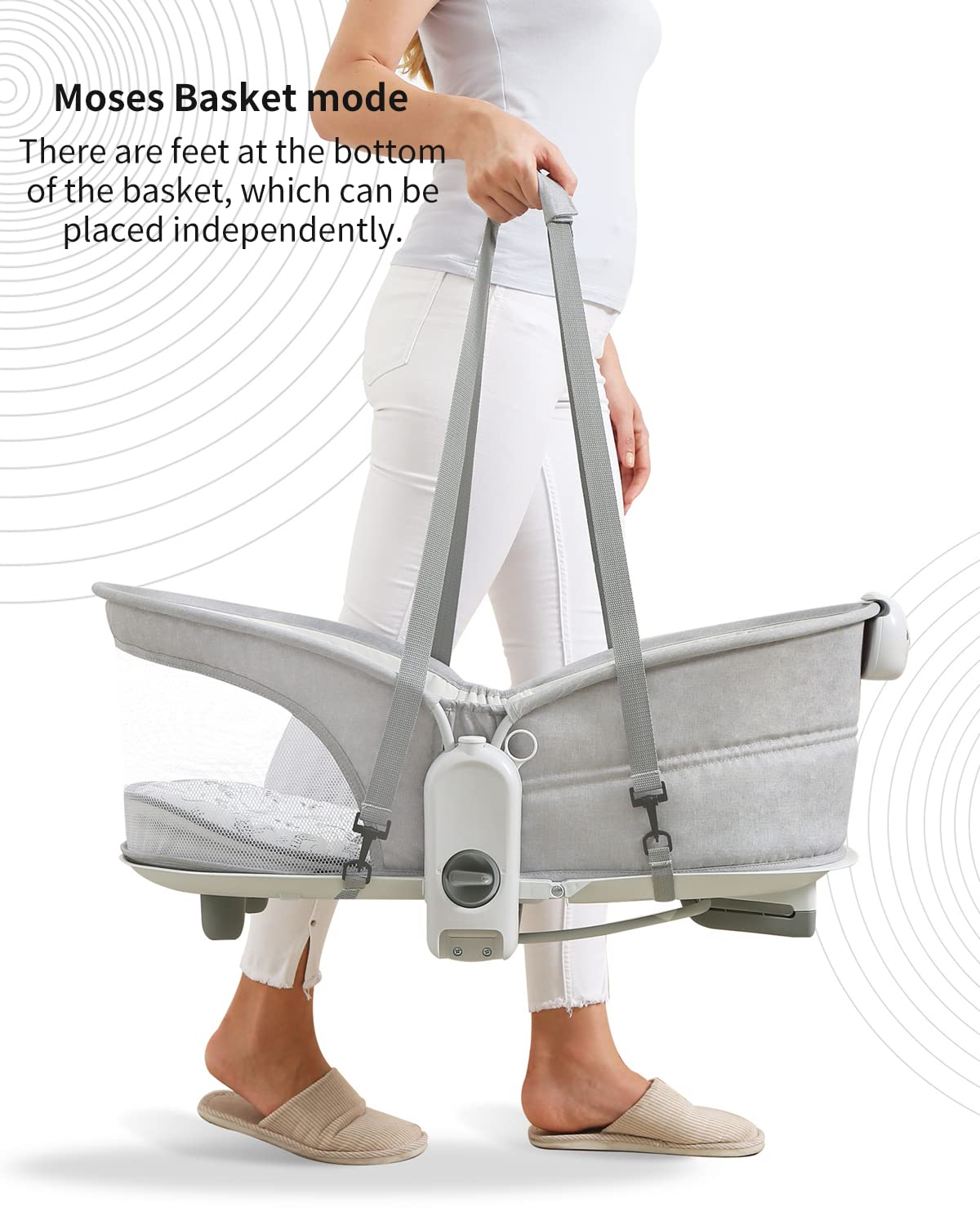 6 in 1 Baby Cradle,Soothing Vibration Suitable for Baby,Baby bassinets