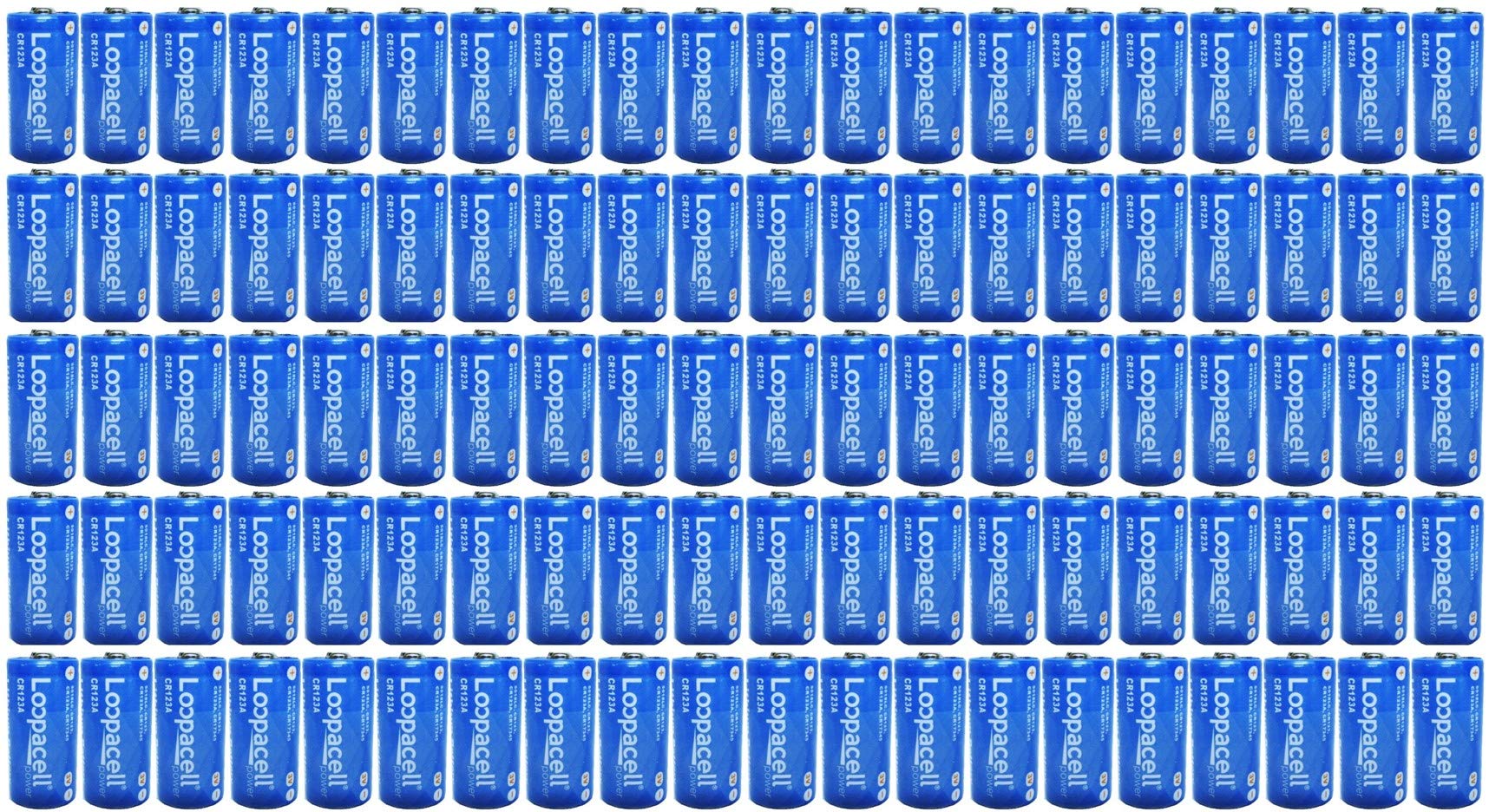 LOOPACELL CR123A CR123 123A 3V Lithium 100 Batteries (Non Rechargeable Batteries)
