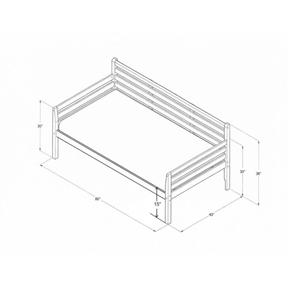 Kodiak Furniture Twin to King Size Daybed with Pop Up Trundle in Wood, in Mahogany, No Box Spring Needed, Easy Assembly, Up to Weight Capacity