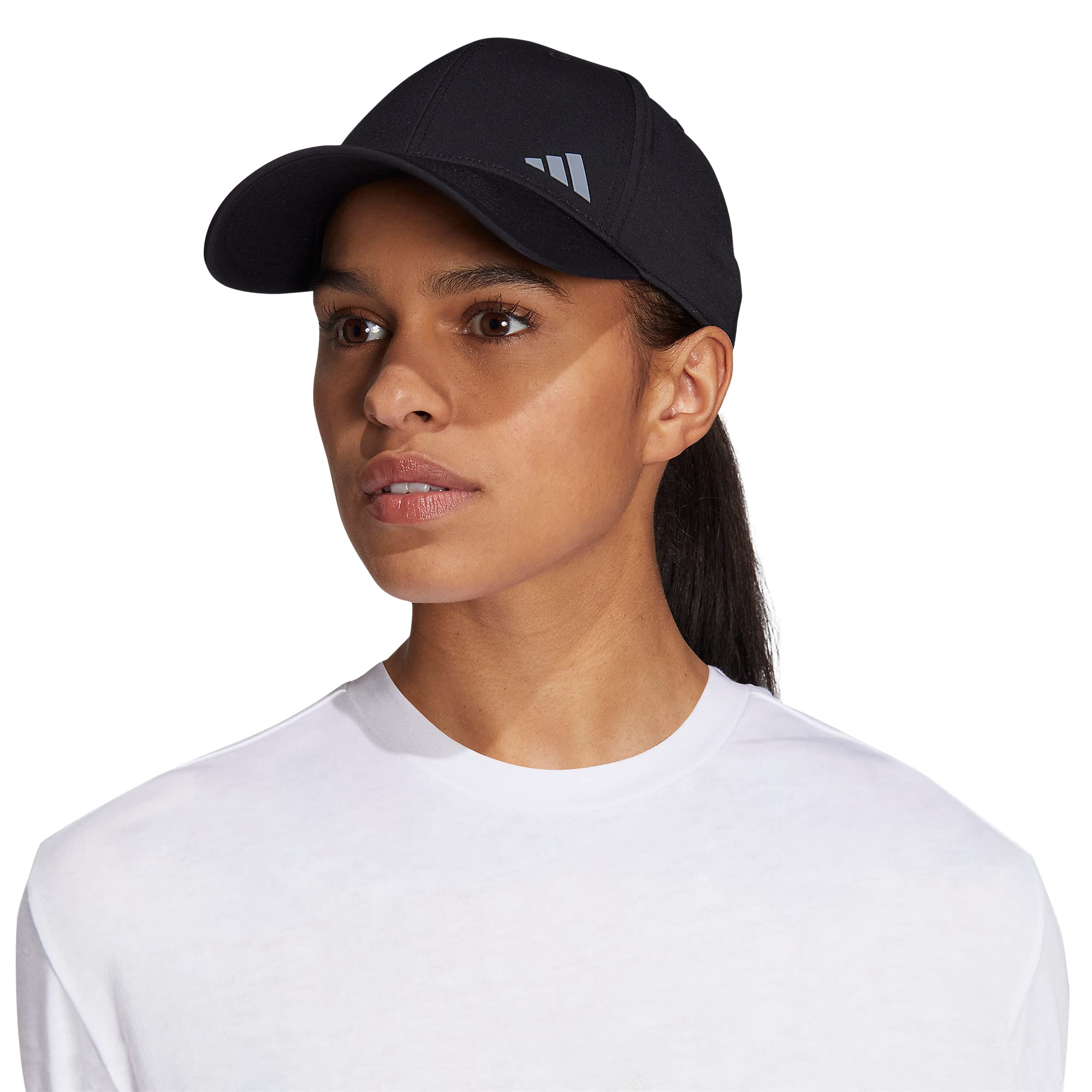 adidas Women's Backless Ponytail Hat Adjustable Fit Baseball Cap, Blue Dawn, One Size