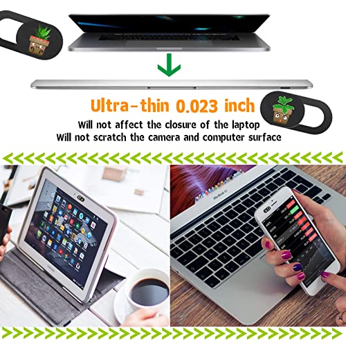 Anoys Webcam Cover (6 Pcs) Ultra-Thin Camera Cover Privacy Protector, Cover Slide for Laptop, Mac, MacBook Air, iPad, PC, Cell Phone, Webcam Covers Laptop (Green Bonsai