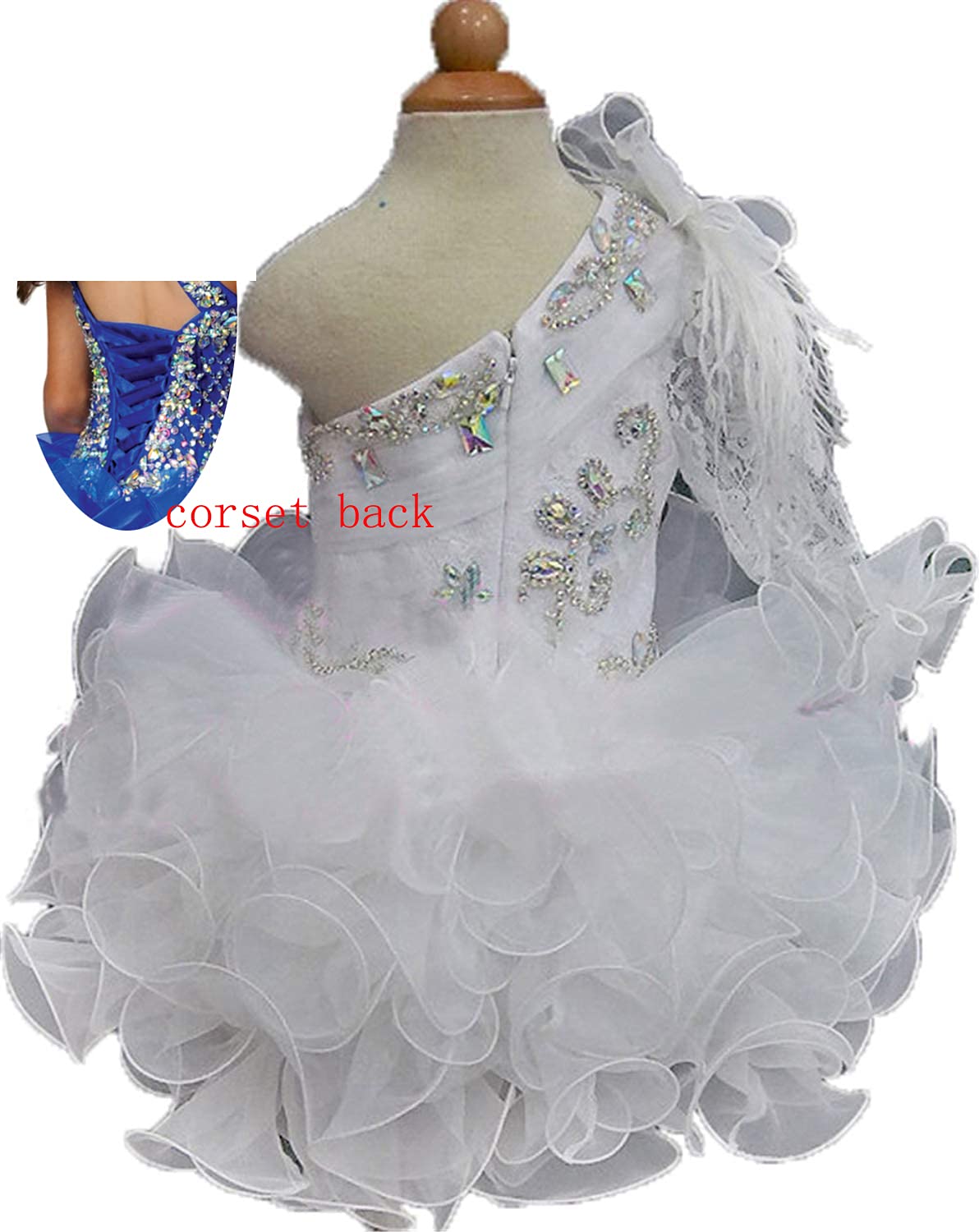 Junguan Infant Girls Wedding Party Gowns Newborn Pageant Tutu Cupcake Dress 6 US Yellow