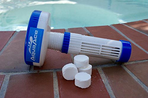 AquaAce Floating Spa Hot Tub Dispenser for 1 Inch Bromine or Chlorine Tablets, Premium Adjustable Chemical Floater, 13 Settings for Maximum Flow Control