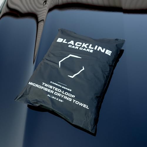 Blackline Car Care XL 3ft x 2ft, Ultra-Absorbant Microfiber Car Drying Towel Twisted Loop Car Drying Towel Extra Large - #1 Rated Car Drying Towel
