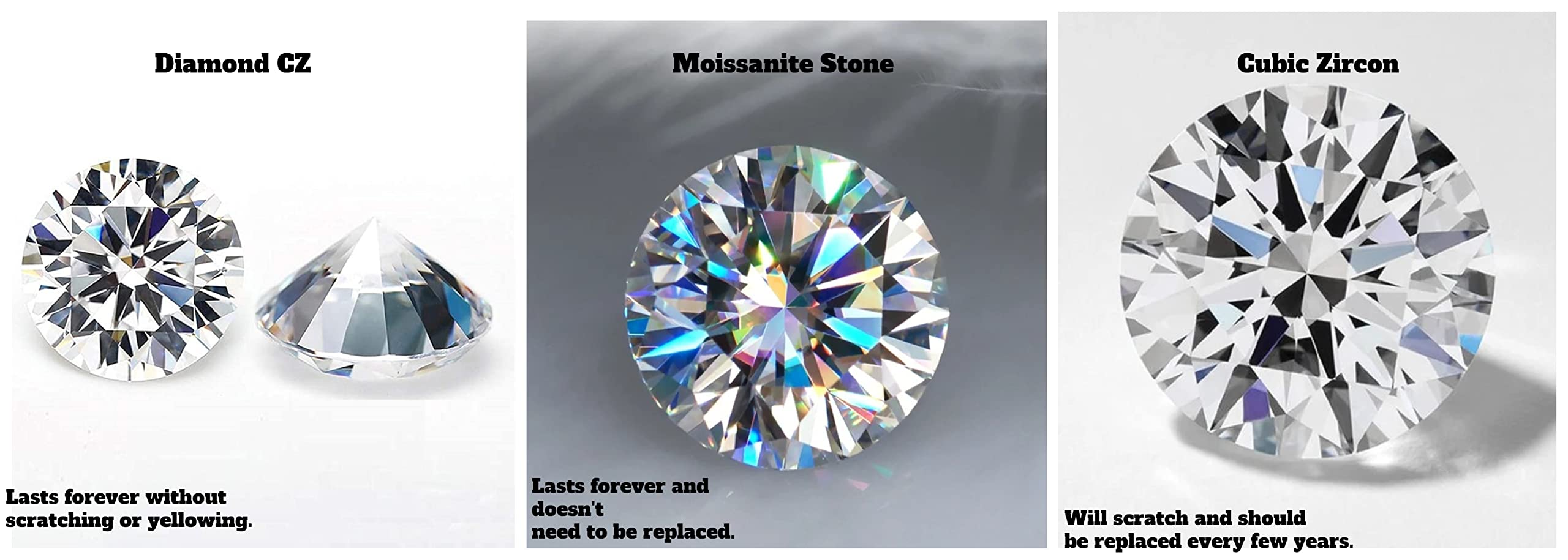 55Carat Choose Your Color Natural Gemstone Sterling Silver Promise Rings for Women Handmade Sizes 5 to 12