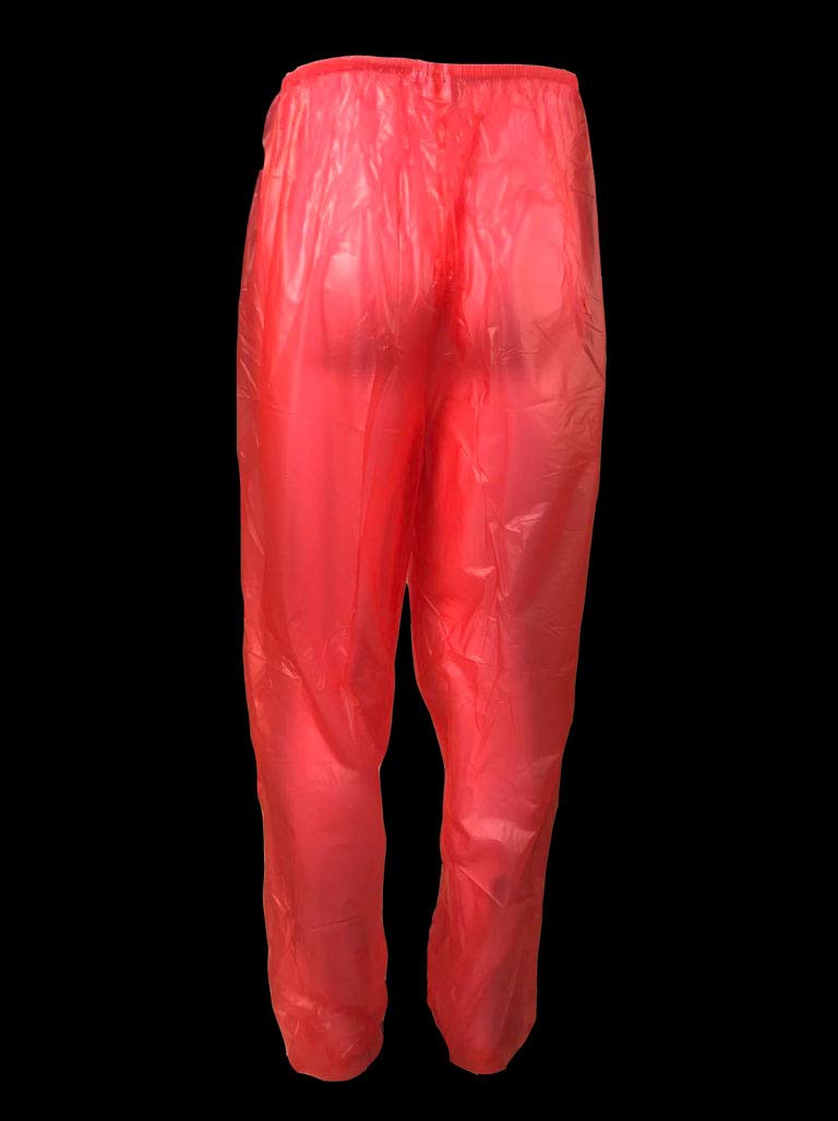Haian Plastic Jogging Bottoms (Large, Transparent Red)