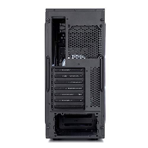 Fractal Design Focus G - Mid Tower Computer Case - ATX - High Airflow - 2X Fractal Design Silent LL Series 120mm White LED Fans Included - USB 3.0 - Window Side Panel - Black