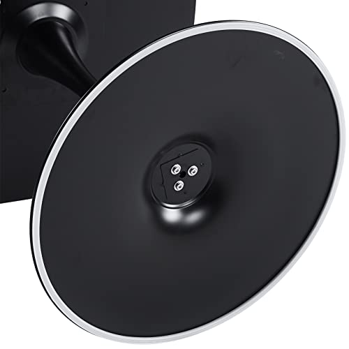 ATSNOW 31.5 in Black Square Pedestal Tulip Table, Mid Century Modern Dining Table for Small Spaces