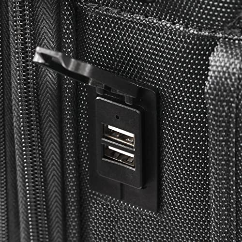 Brookstone Luggage Harbor Spinner Suitcase, Dark Charcoal, Carry-On