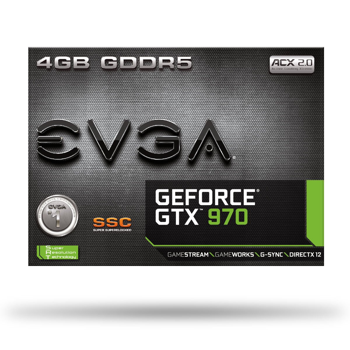 EVGA GeForce GTX 970 4GB SSC Gaming ACX 2.0+ Cooling Graphics Card (04G-P4-3975-KR)