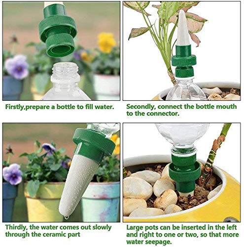 Poolan 15 Pack Vacation Plantes Waterer Self Watering Stakes Automatic Watering System, Plant Self Drip Irrigation Slow Release for Indoor or Outdoor Houseplants (15)