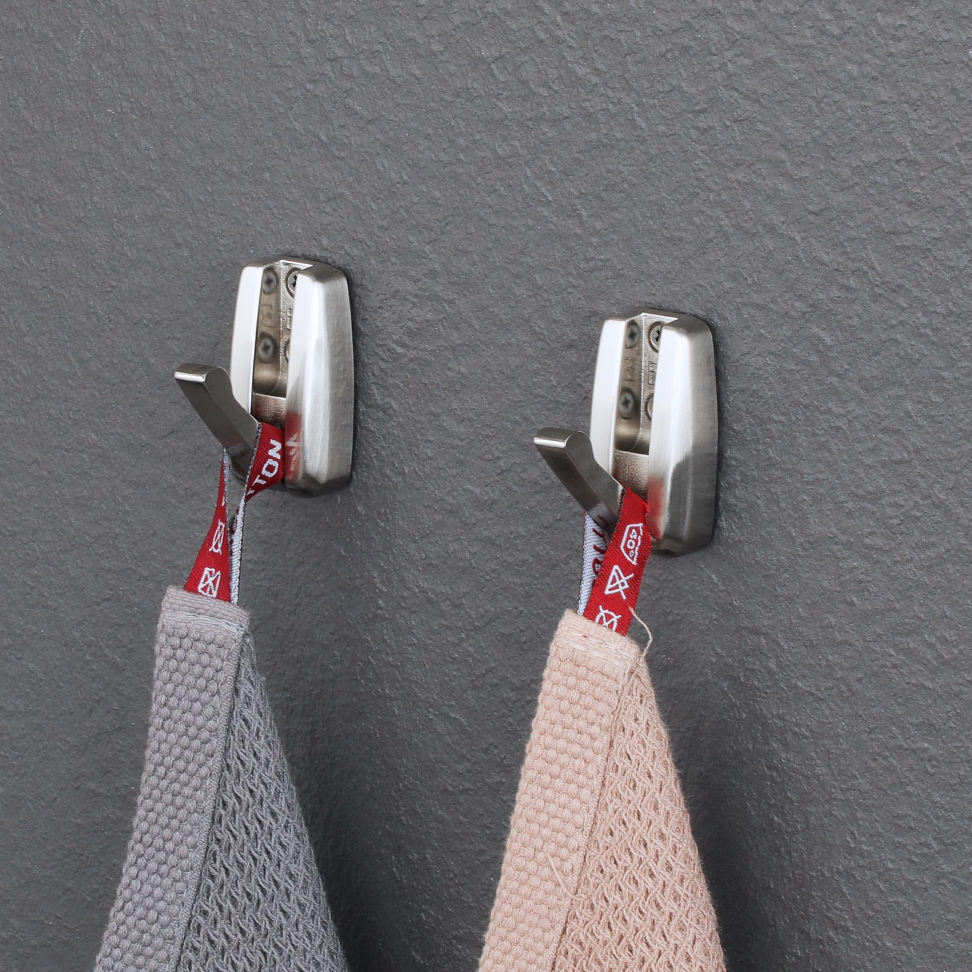 Alise Folding Hooks Wall Mount Coat Hook Door Hanger Towel Robe Clothes Hooks for Bathroom Kitchen Garage Hotel,Heavy Duty Wall Hooks for Hanging Coat Hats Towels,Brushed,Pack of 4