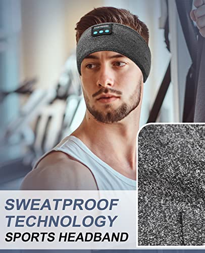 ASMRBAND Sleep Headphones Wireless Sports Headband, Headband Headphones 10Hrs Bluetooth Headband with Soft Cozy Earbuds Comfortable Sleeping Headphones for Side Sleepers, Cool Tech Gadgets Unique Gift