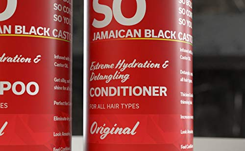 SO Jamaican Black Castor Oil Extreme Hydration & Detangling Shampoo | Prevent Hair Damage | Get Silky, Soft, Shine | Effective For Men & Women All Hair Types 12 Oz /354 mL