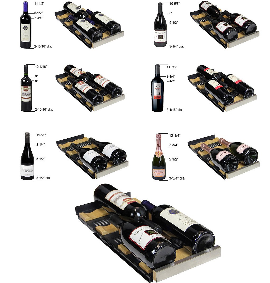 Allavino FlexCount VSWR36-2SSFN - 36 Bottle Dual Zone Wine Refrigerator with French Doors
