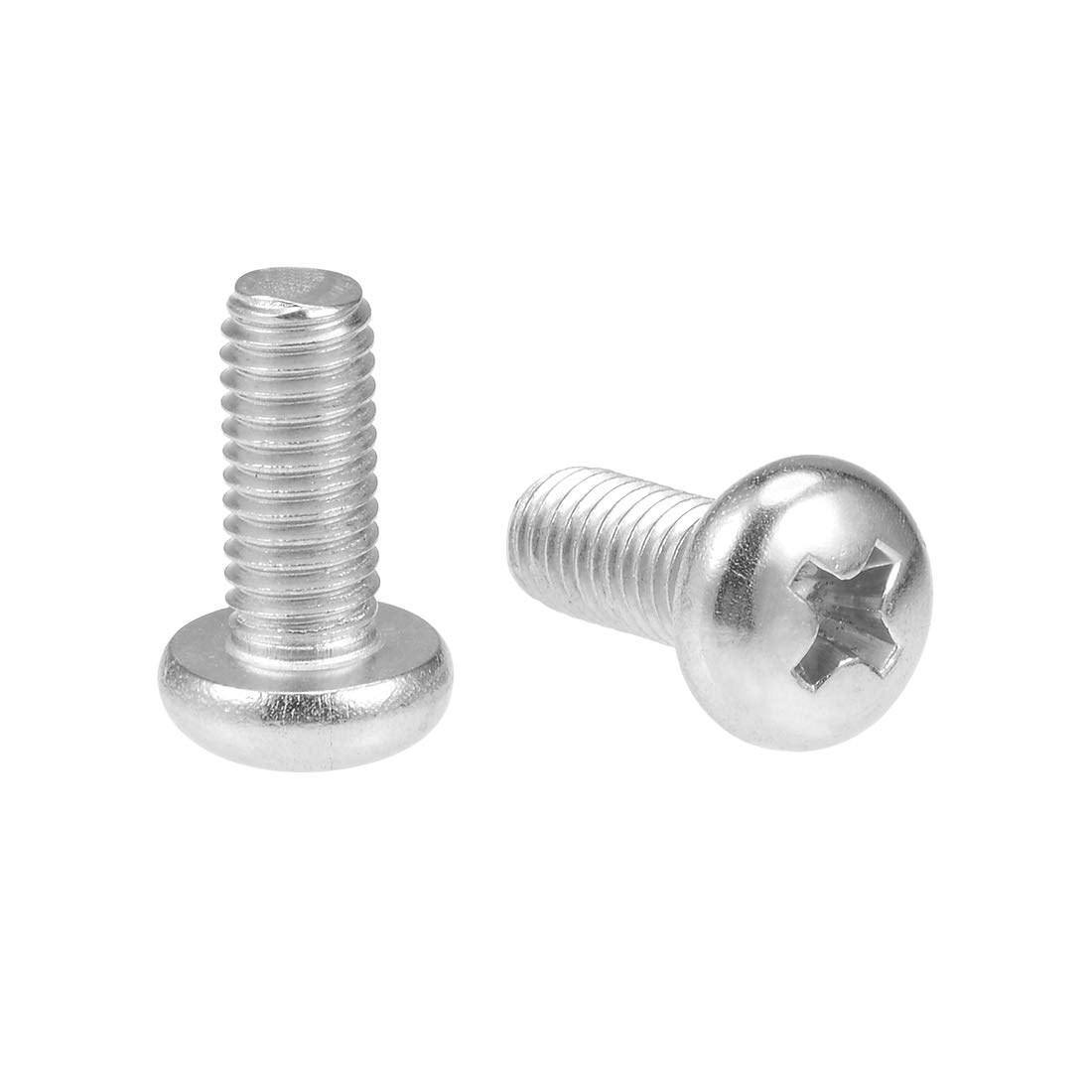 uxcell M5x12mm Machine Screws Pan Phillips Cross Head Screw 304 Stainless Steel Fasteners Bolts 50Pcs
