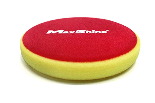 Maxshine 5” Hook & Loop Flat Polishing Foam Pad - DA and Rotary Polisher Compatible, Scientifically Designed Polishing Pad for Seamless Contouring