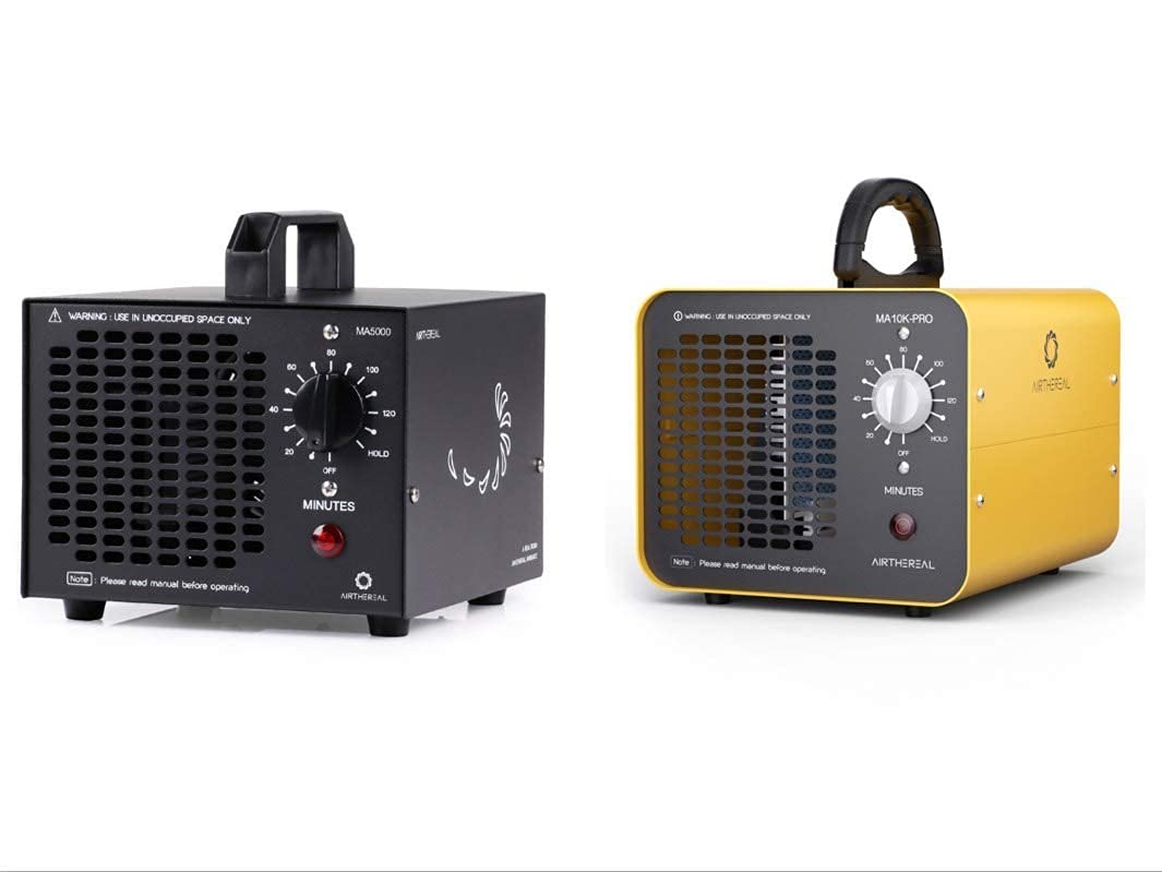 Airthereal Bundle | MA5000 Ozone Generator with 5000mg/h and MA10K-PRO Ozone Generator 10000 mg/h High Capacity O3 Ionizer Machine