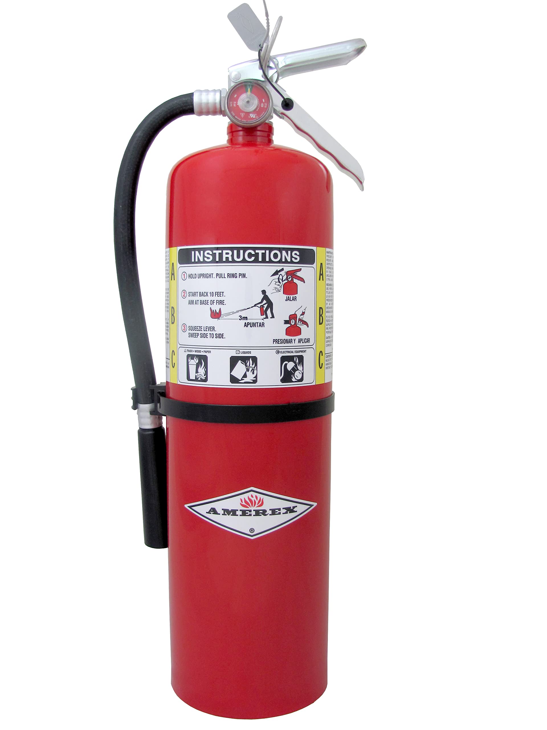 Amerex B456 ABC Dry Chemical Fire Extinguisher with Aluminum Valve, 10 lb. by Amerex Corporation