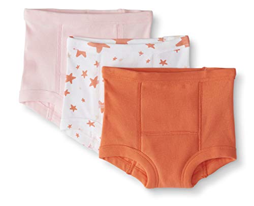 Moon and Back by Hanna Andersson Toddler Boys' Training Underwear, Pack of 3, Pink, 2-3T