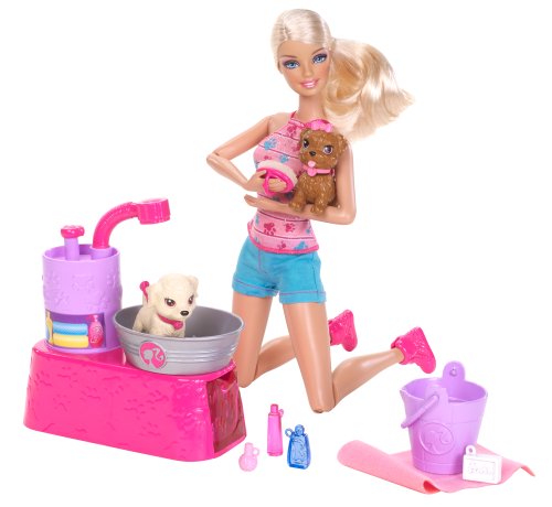 Barbie Suds and Hugs Pups Playset