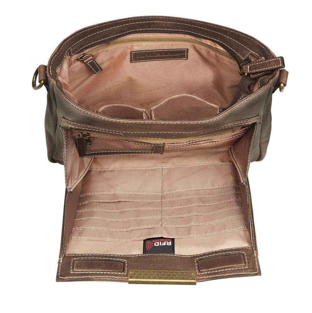 Concealed carry Distressed Buffalo Crossbody by Gun Tote'n Mamas