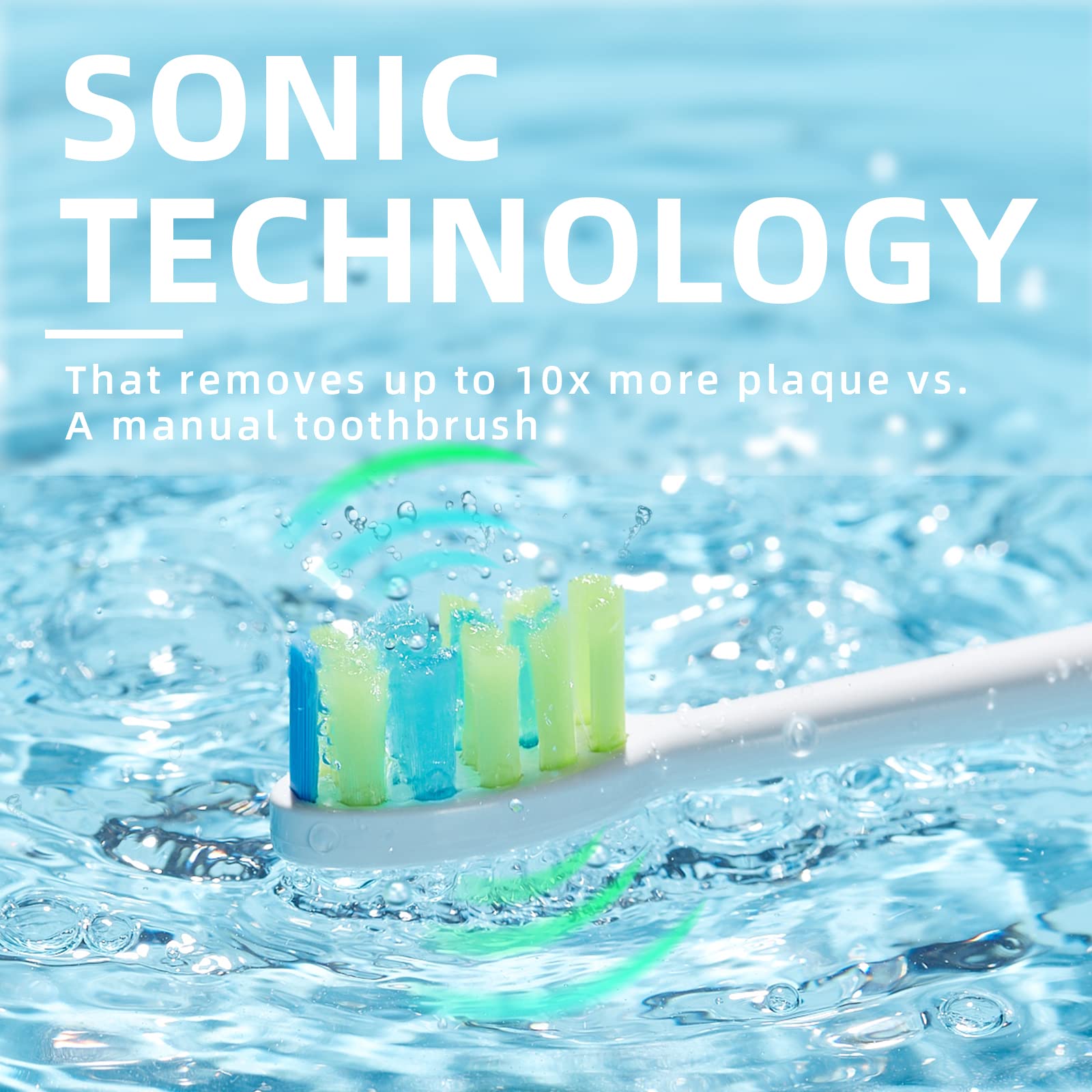 7AM2M Sonic Electric Toothbrush 2 Pack Set for Kids and Adults, 12 Brush Heads,5 Adjustable Modes, Built-in 2-Minute Smart Timer, USB Charge IPX7 Waterproof SonicToothbrush (PINK&WHITE)