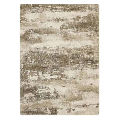 Area Rugs 8x10 for Living Room Bedroom Machine Washable Modern Abstract Soft Amber Large Rugs with Non Slip Backing, Floor Carpet for Dining Room