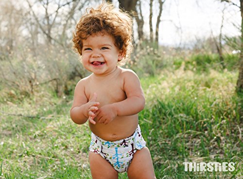 Thirsties Natural One Size All in One Reusable Cloth Diaper, Snap Closure, Adventure Trail