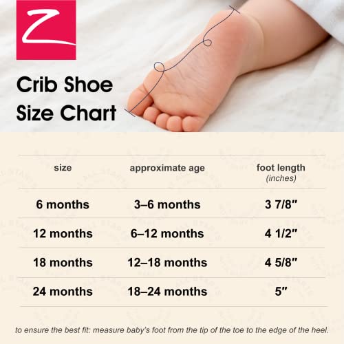Zutano Leather Mary Jane Baby Shoes for Girls, Dove, 18M