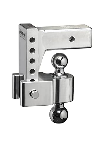 Fastway Flash 42-00-2625 E Series HD Adjustable Aluminum Ball Mount with 6 Inch Drop, 2.5 Inch Shank, and Chrome Plated Balls