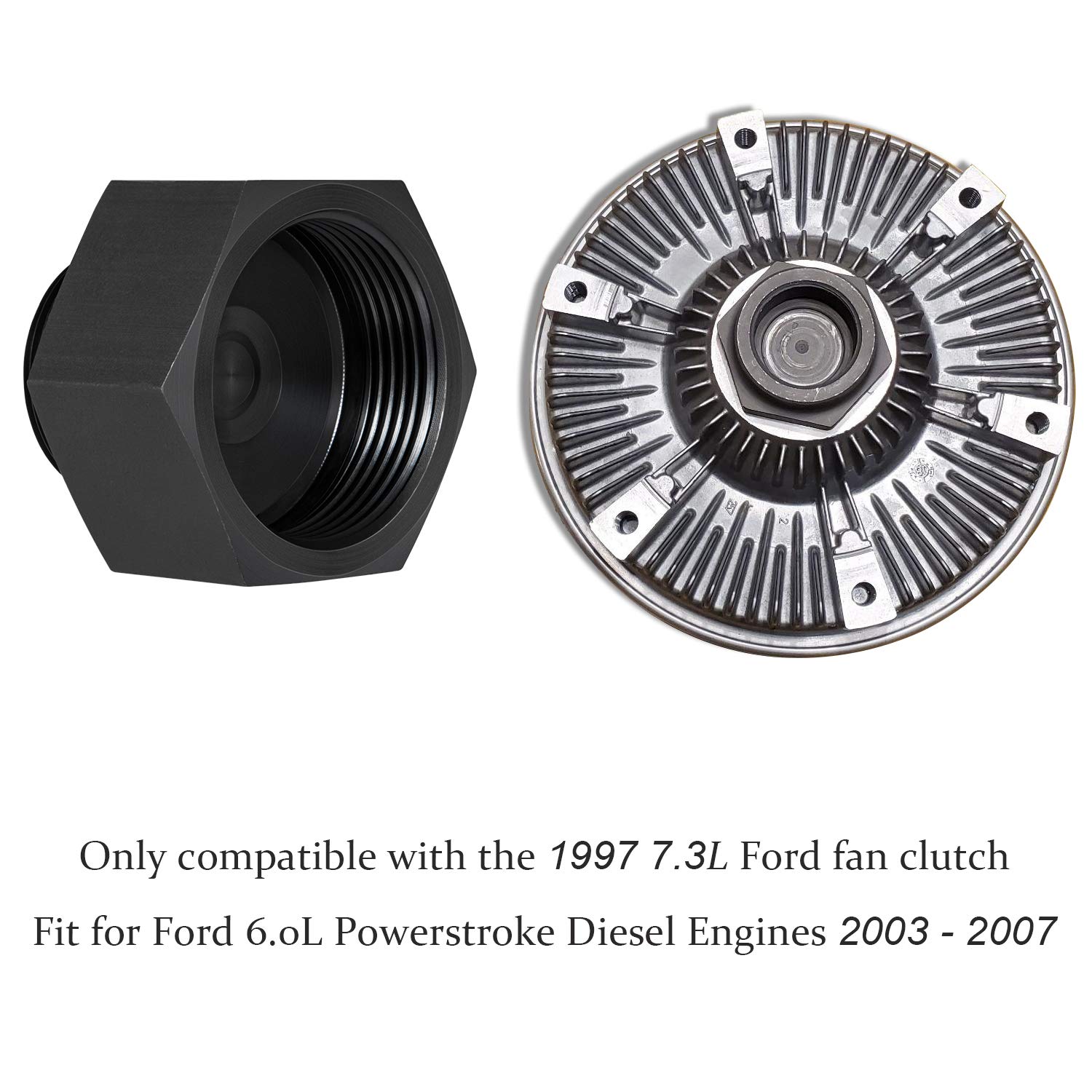 6.0L - 7.3L Diesel Mechanical Fan Clutch Adapter for 2003-2007 Ford 6.0L Powerstroke Diesel Engines