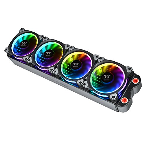 Thermaltake CL-F054-PL12SW-A Riing Plus 12 LED RGB Radiator Fan - Black (Pack of 5)