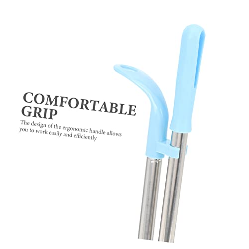 Alipis 2 Sets Stainless Steel Trash Shovel Office Bin Dustpan Kit Trash Bin Outdoor Bathroom Cleaning Room Cleaning Broom Stainless Steel + Plastic Cleaning Shovel Handheld