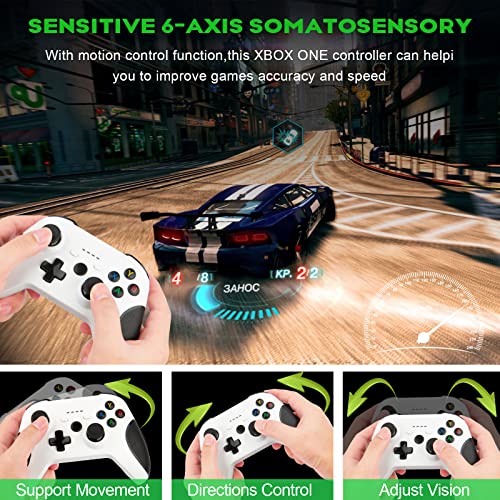 ASUNCELL Wireless Controller for Xbox One Xbox Series X|S gamepad Wireless video Wireless Controller with Dual Vibration game controller Wireless Xbox USB Gamepad Joypad Controller with Windows7/8/10/11,White