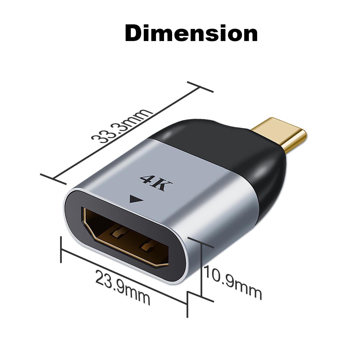 AreMe USB C to HDMI Adapter (2 Pack), 4K UHD Type-C to HDMI Female Converter for MacBook Pro/Air, Surface, iPad Pro, Galaxy and More