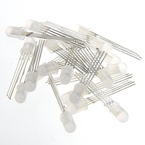50pcs 5mm 4 pin RGB Multicolor Common Cathode LED for Arduino DIY