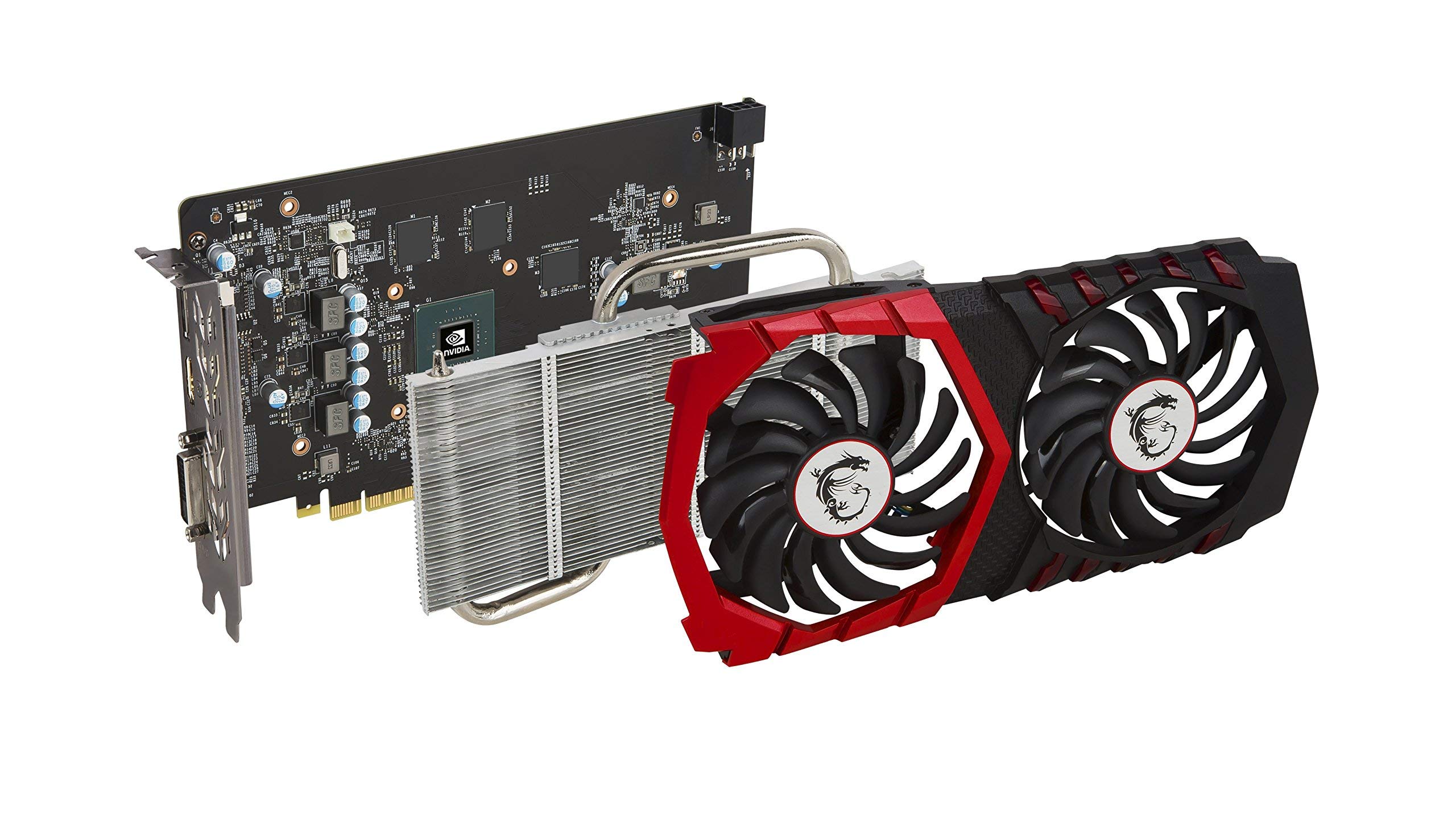 MSI Gaming GeForce GTX 1050 Ti 4GB GDRR5 128-bit HDCP Support DirectX 12 TORX 2.0 Fan Graphics Card (GTX 1050 TI Gaming X 4G) (Renewed)