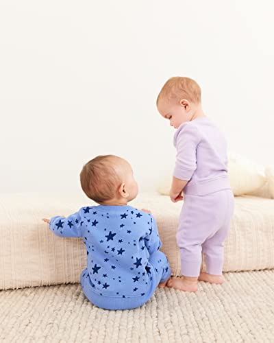 Moon and Back by Hanna Andersson Baby Girls' French Terry Crewneck Sweatshirt, Grey Heather, 12-18 Months