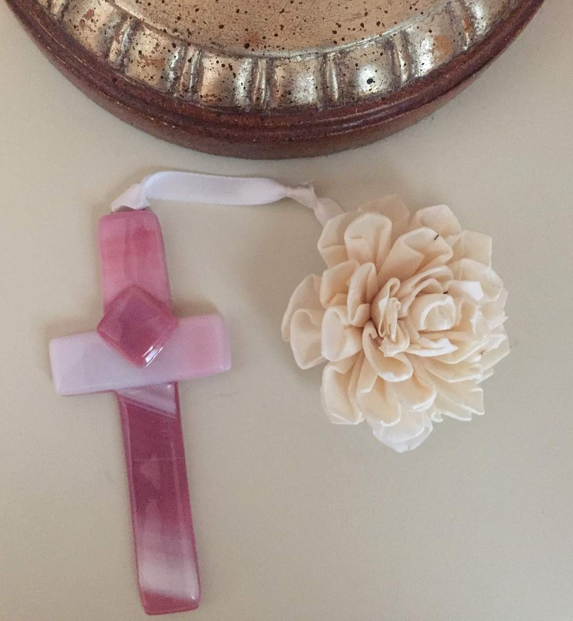 Handmade Glass Cross for Mother with Poem- Unique Gift for Mom on Christmas, Mother's Day, Birthday