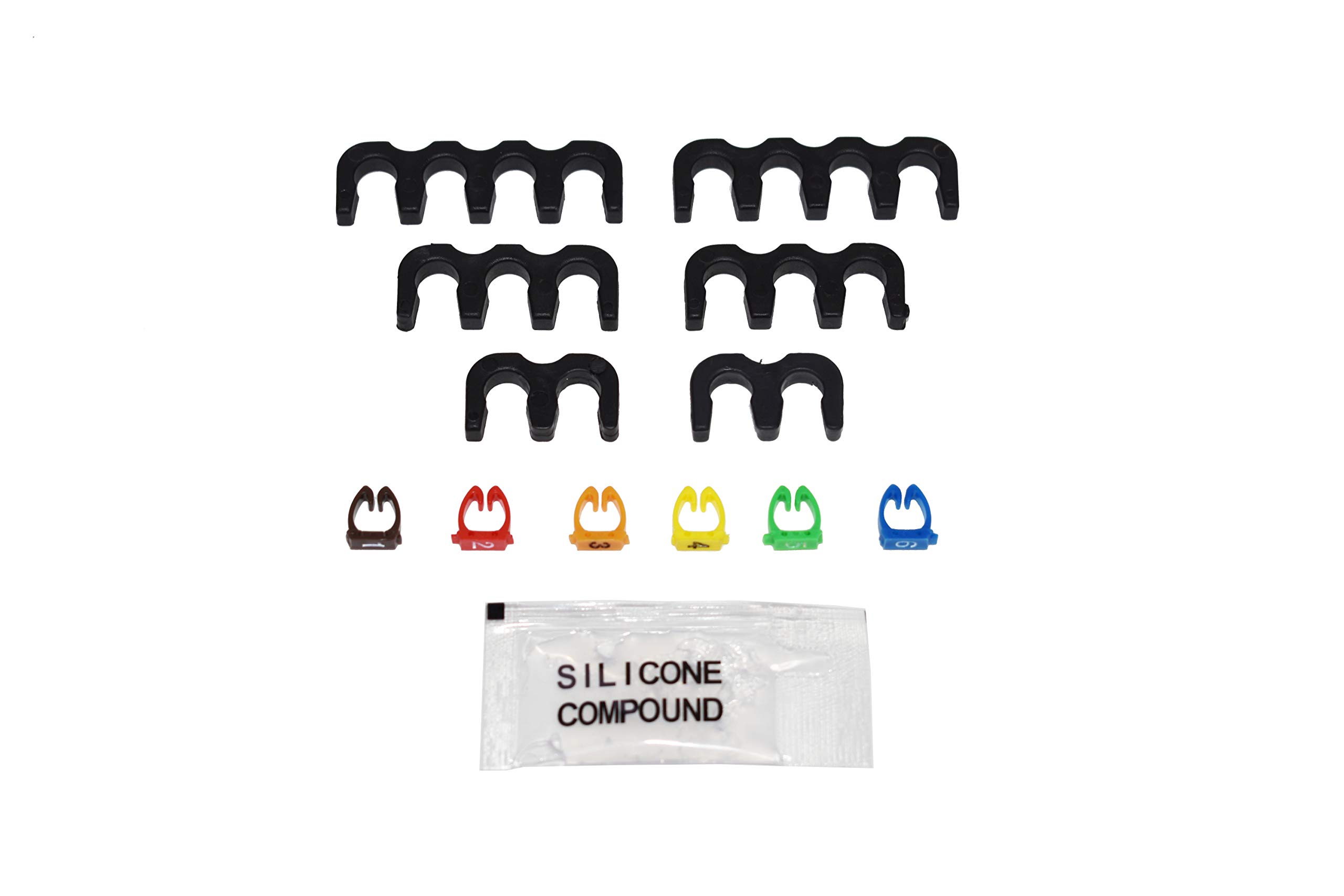 A-Team Performance - Set of 6 Cylinder 8.0mm Red Silicone Durable Two-Layered Silicone Coating Spark Plug Wires 4.3 Vortec - Compatible with GMC Chevy 230, 250, 292, 350