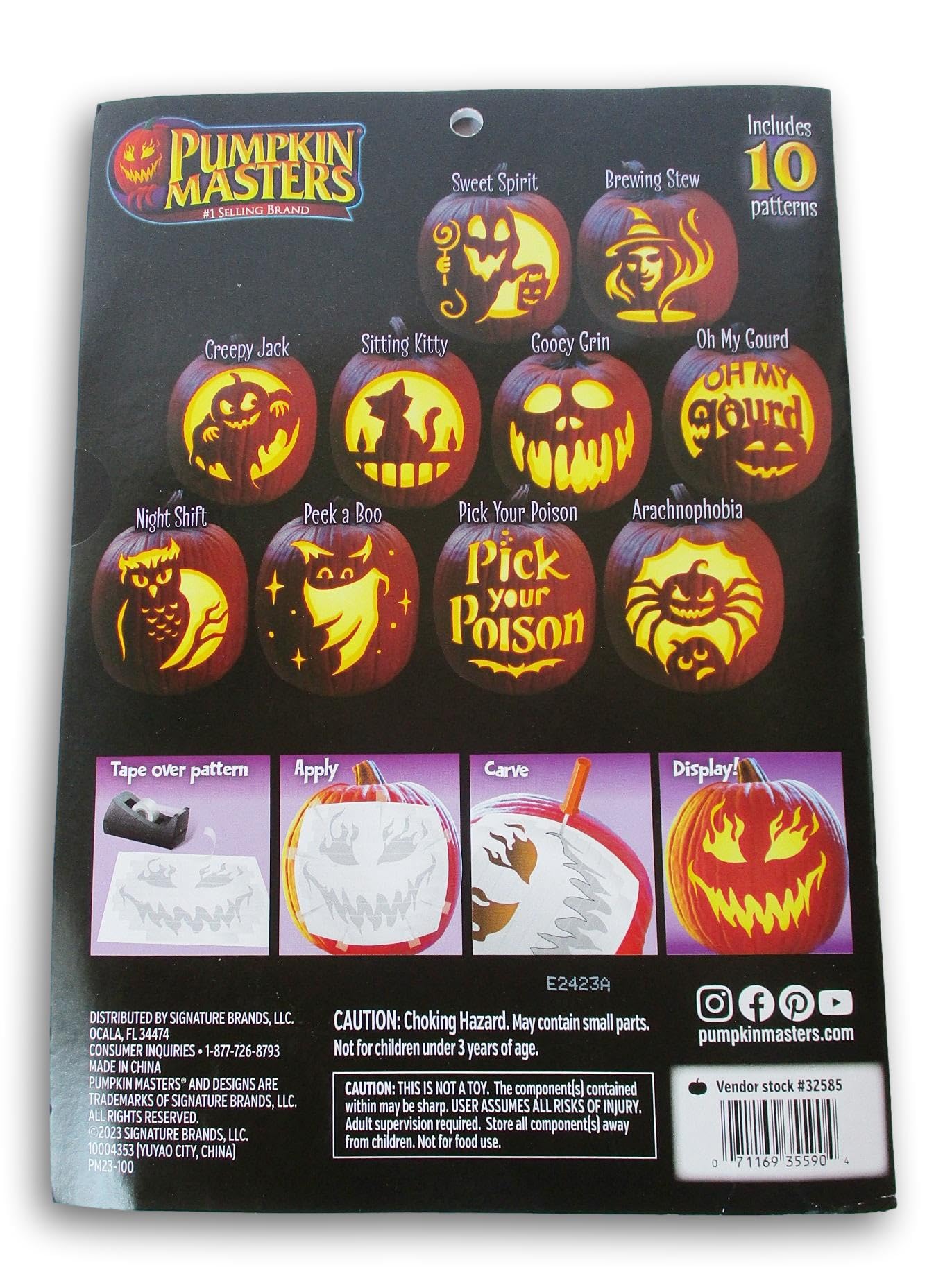 All in One Pumpkin Carving Kit Mega Pack - 18 Patterns, 5 Saws, 2 Scoops, 1 Jumbo Drill, and 1 Poker