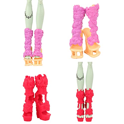 BARWA 10 Pairs Doll Shoes Accessories for Doll Fashion High Heels Sandals Boots Shoes Pack