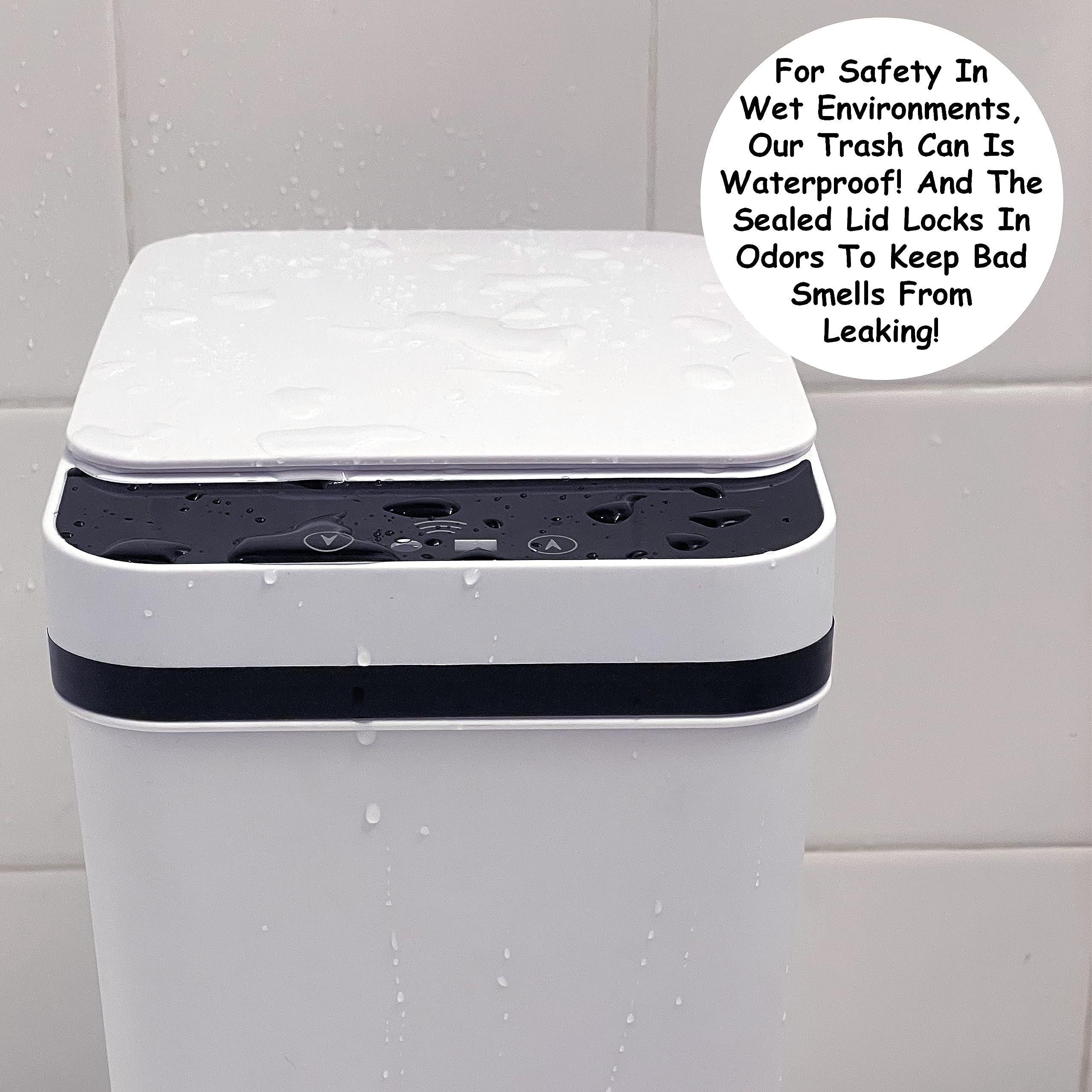 Homie 2 Pack, Automatic Trash Can 2.9 Gallon with Smart Touchless Motion Sensor and Anti - Bag Slip Lid, Use as Mini Garbage Basket, Slim Dust Bin, or Decor in Bathroom, Restroom, Kitchen